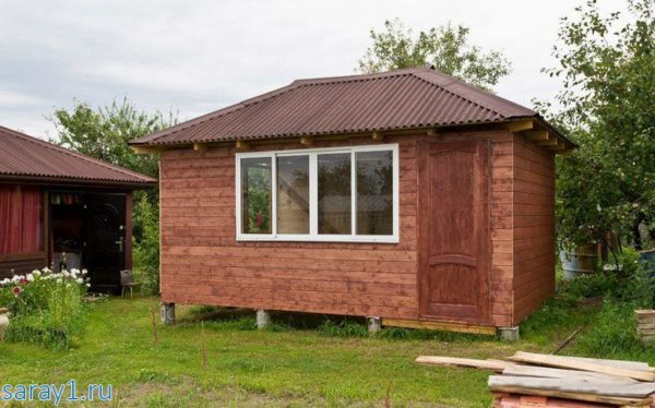 Древесный сарай 3х5 метра своими руками.